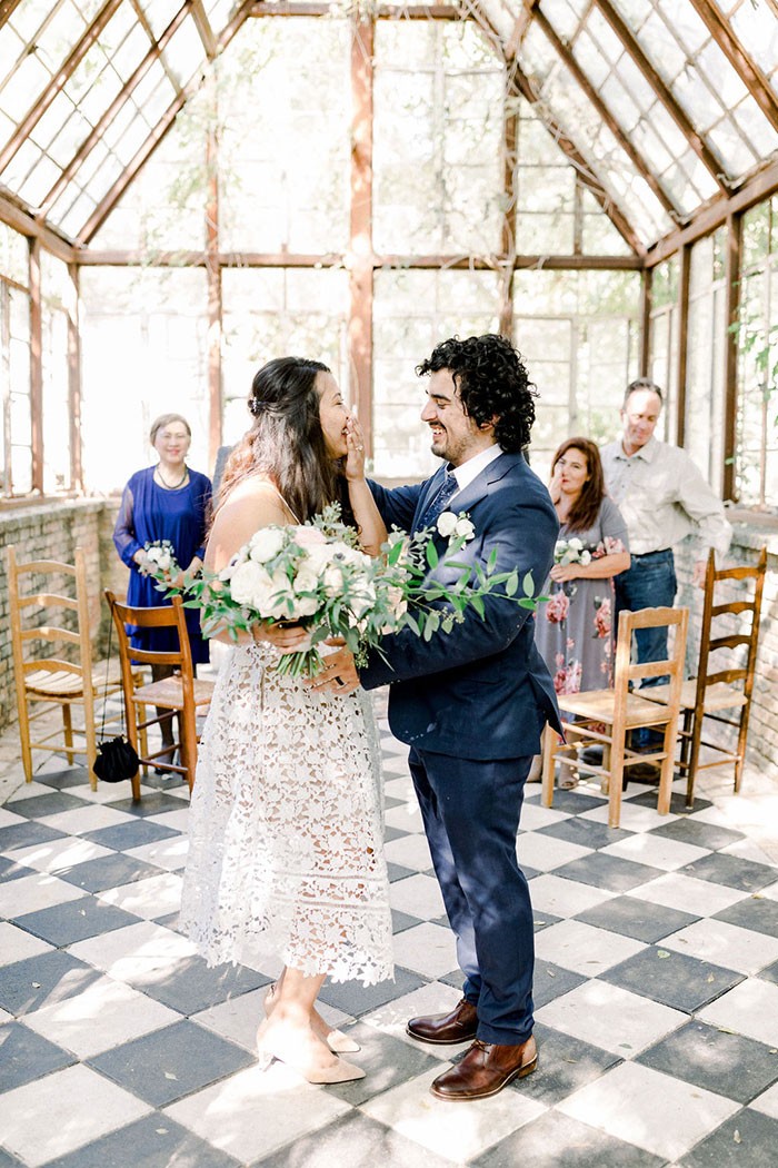 This couple rocked their Courthouse Wedding Outfits at a Vintage ...