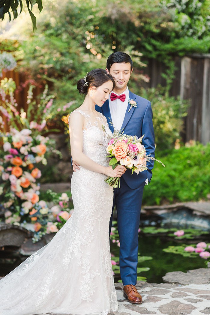 Backyard Micro Wedding with a Koi Fish Theme and Fairy Tale Flowers ...