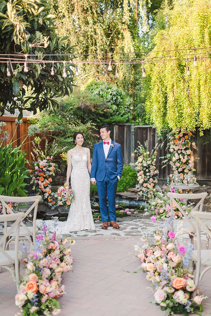 Backyard Micro Wedding with a Koi Fish Theme and Fairy Tale Flowers ...
