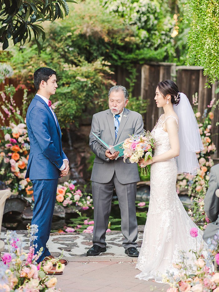 Backyard Micro Wedding with a Koi Fish Theme and Fairy Tale Flowers ...
