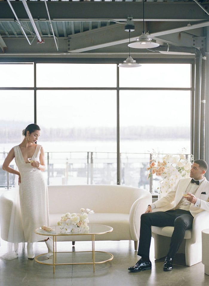 Vintage Details inspired a Modern Take on an All-White Wedding - Hey ...