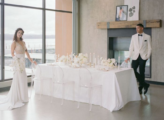 Vintage Details inspired a Modern Take on an All-White Wedding | Hey ...